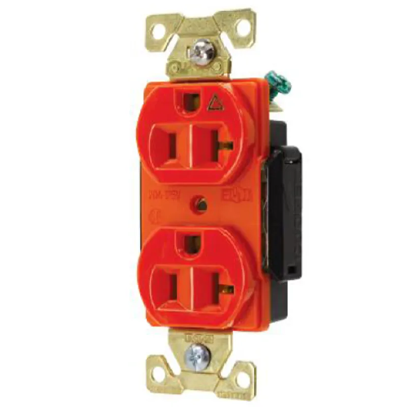 Arrow hart receptáculo duplex ig 20a 250v 2p 3w naranja