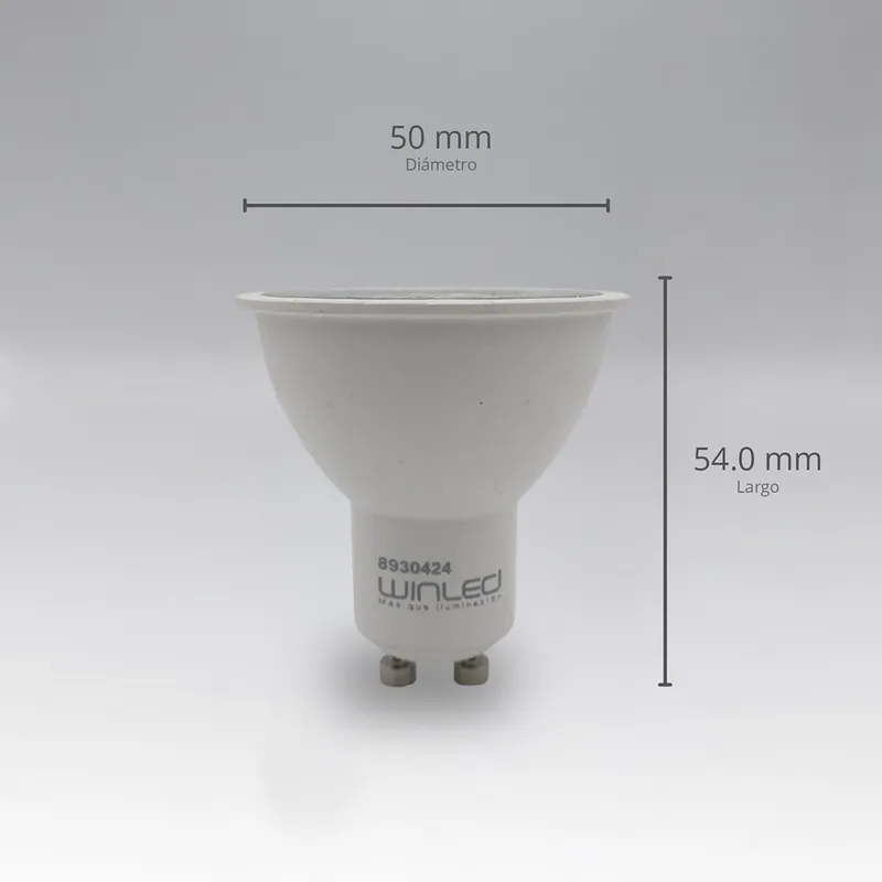 Innlite lámpara led spot gu10 7w 3000k blanco cálido
