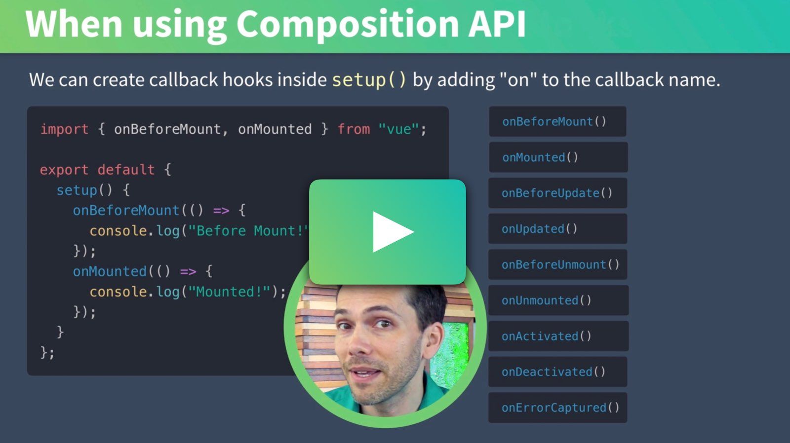Lifecycle Hooks - Vue 3 Composition API | Vue Mastery Lifecycle Hooks - Vue 3 Composition API | Vue Mastery