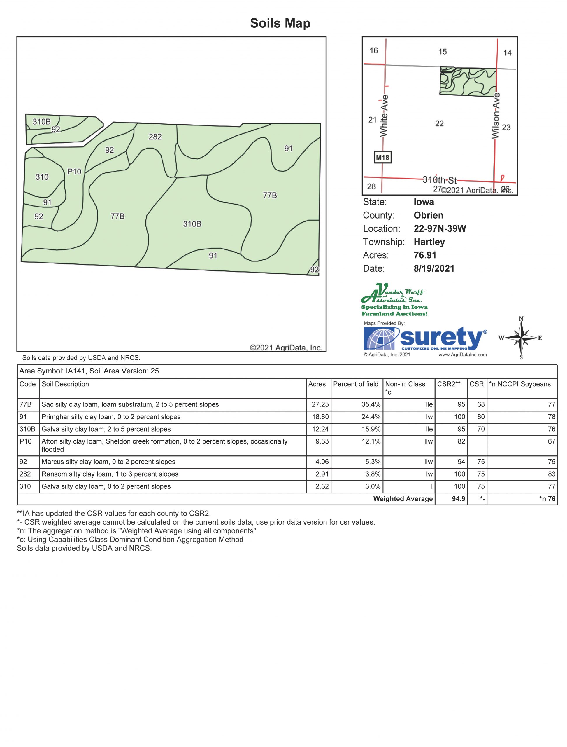 80 +/- acres in O'Brien Co @ Live & Online Auction - Oct 1 - Vander ...