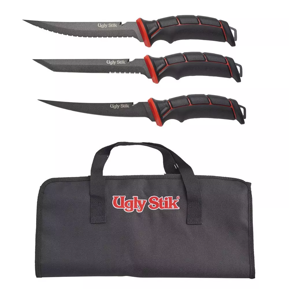 Ugly Stik - 3 Fishing Knife Set - 17.5cm