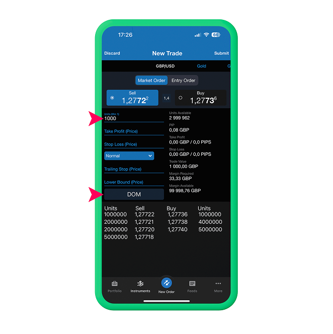 MetaTrader 4 | Depth of Market | OANDA Australia