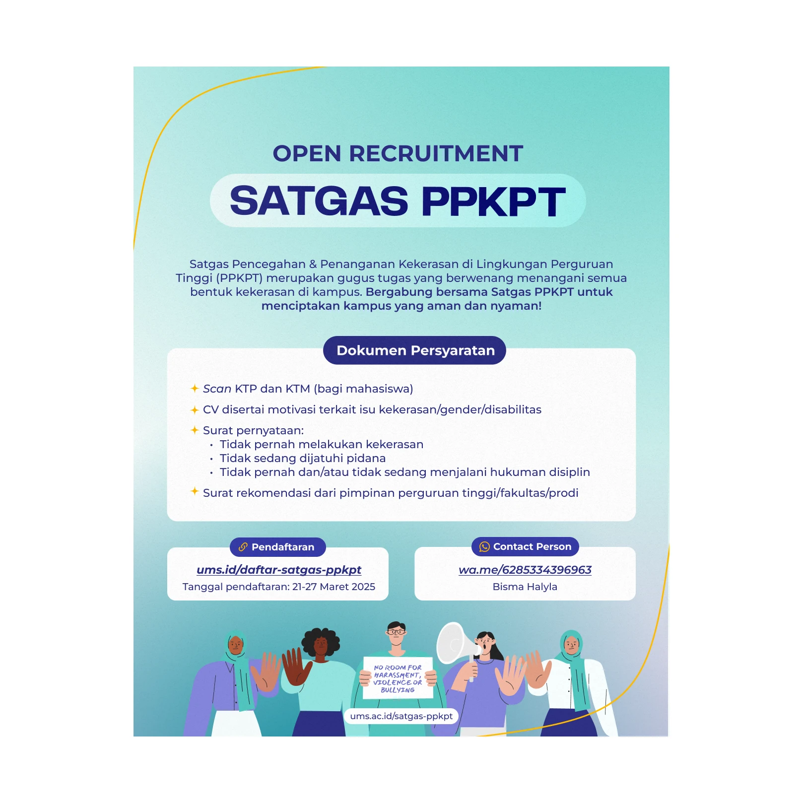 Open Recruitment Satgas PPKPT | Universitas Muhammadiyah Surakarta
