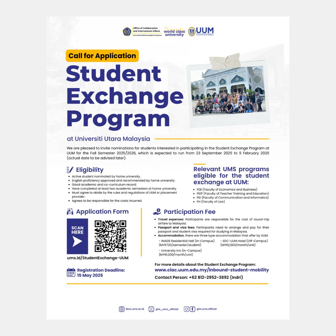 Call for Applications: Student Exchange Program at Universiti Utara ...
