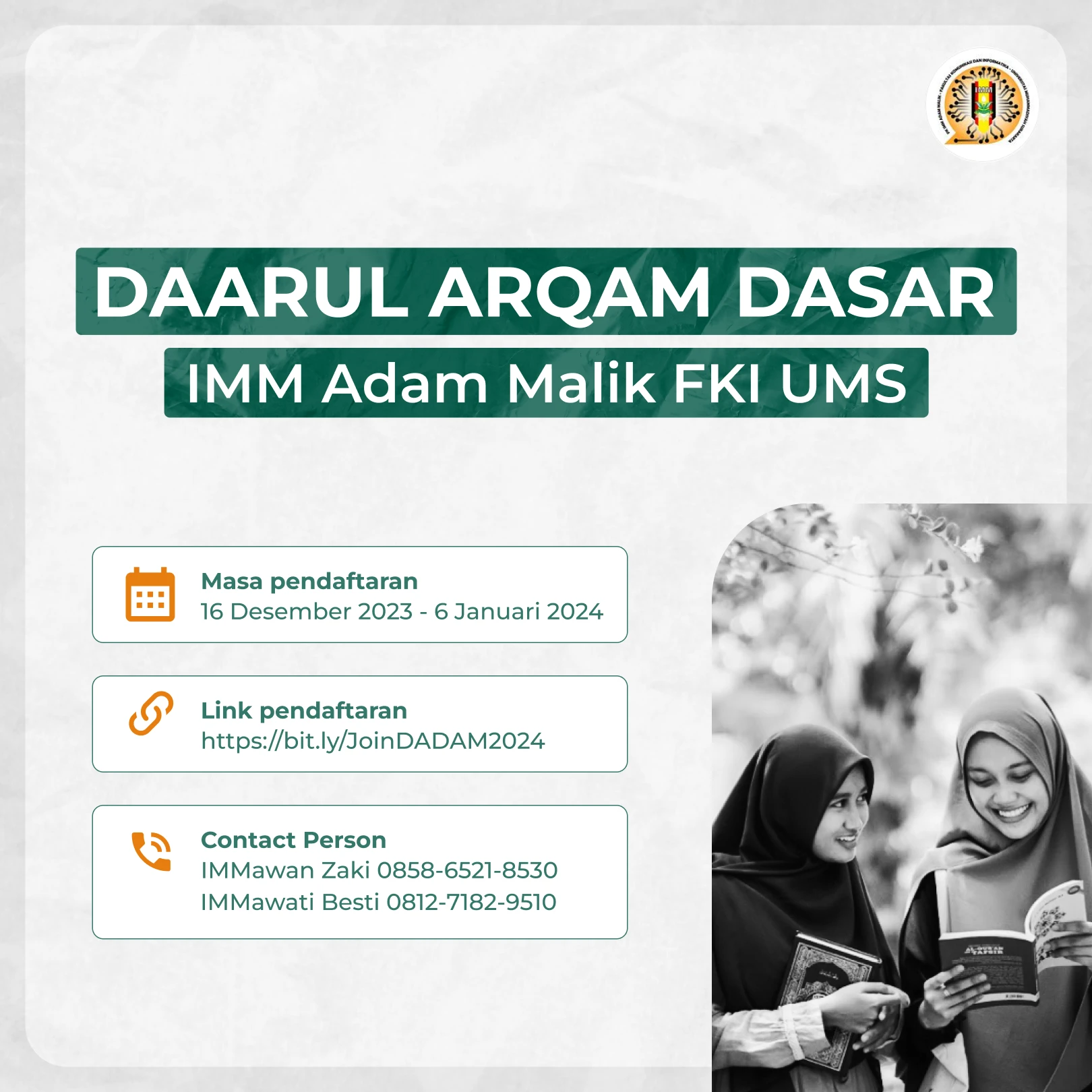 Darul Arqam Dasar IMM Adam Malik FKI UMS | Universitas Muhammadiyah ...
