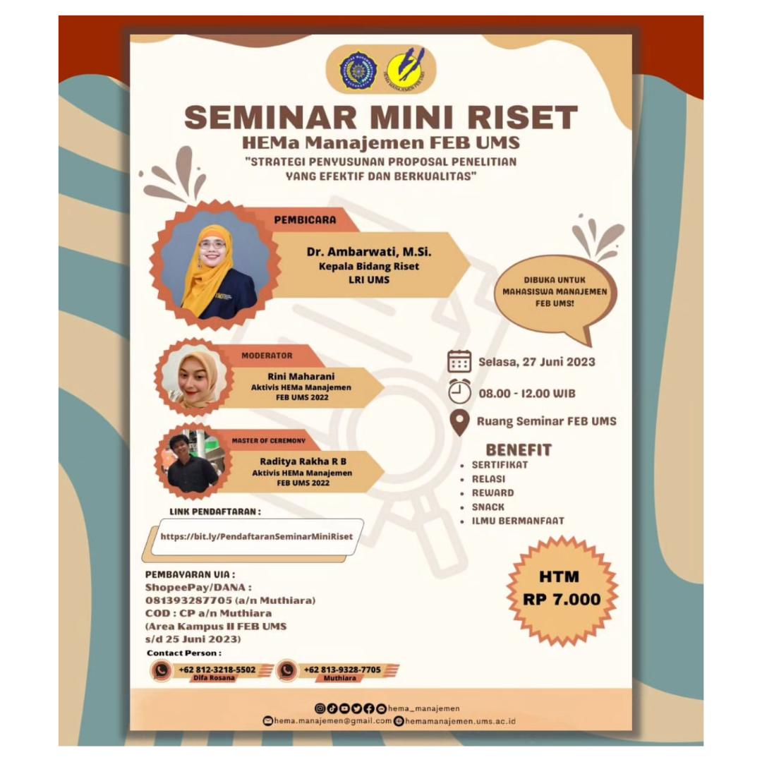 Seminar Mini Riset 2023 | Universitas Muhammadiyah Surakarta