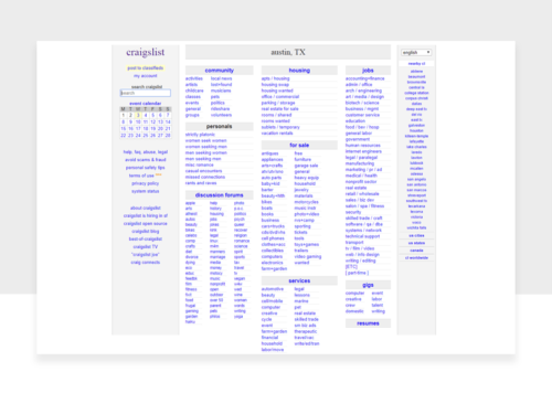 craigslist – Web Design Ledger