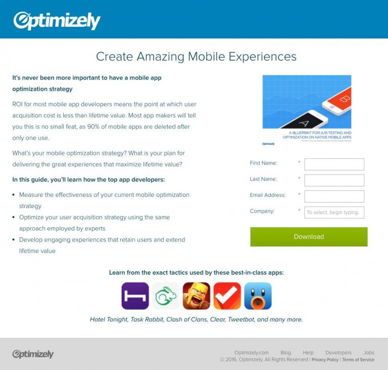 6 Optimizely Landing Pages to Model Your Next Page After