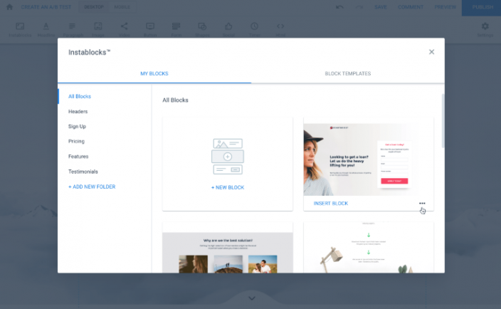 Instablocks:™ The Next Evolution of Landing Pages