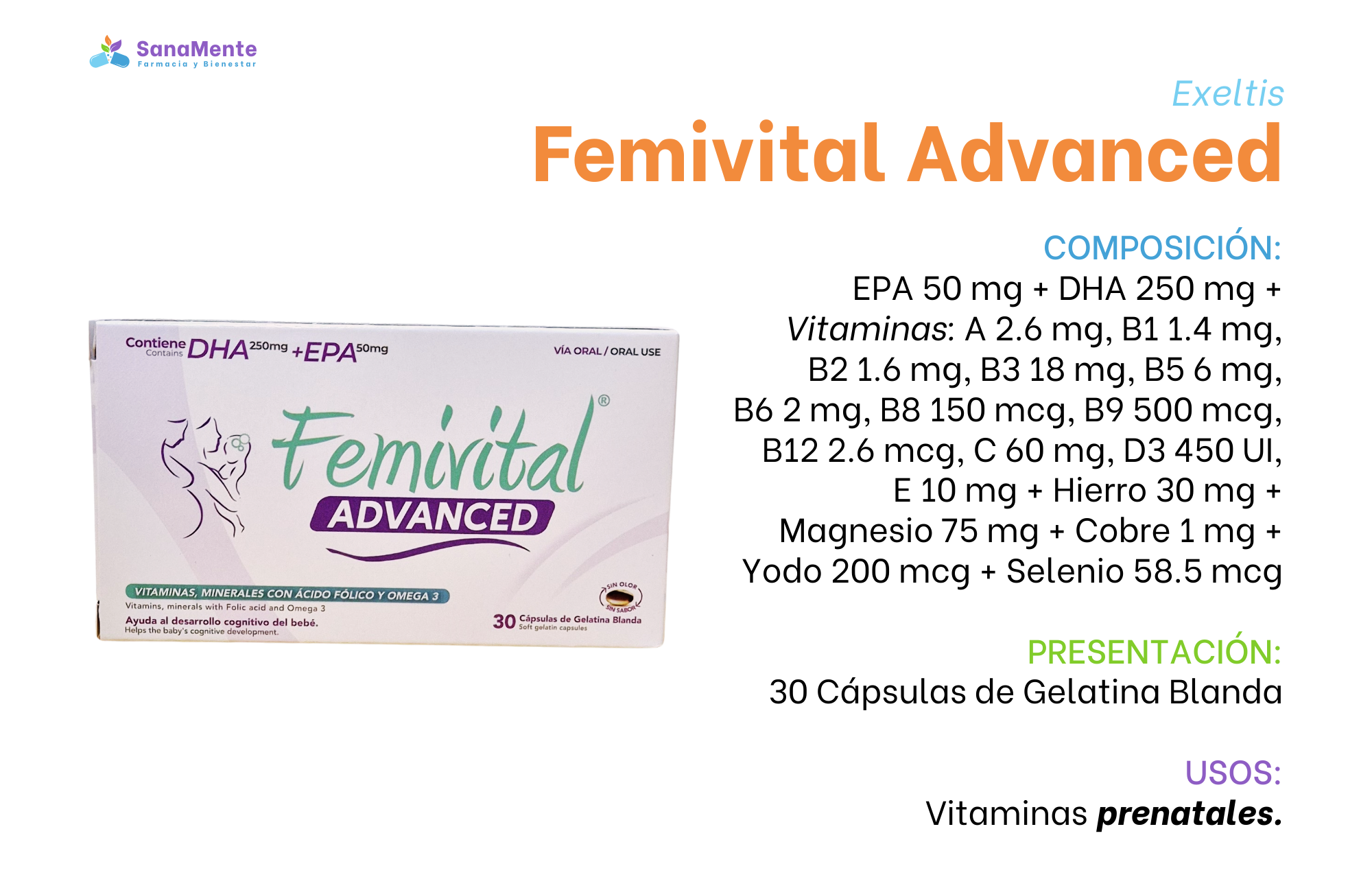 FEMIVITAL ADVANCED - SanaMente - Tienda en línea