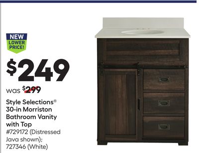 Style Selections® 30-in Morriston Bathroom Vanity with Top | Weekly Ad