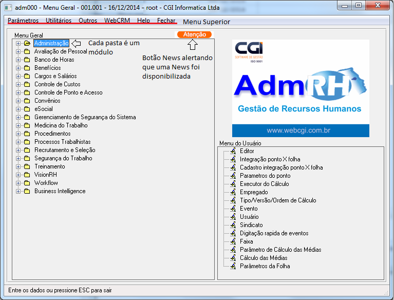 Menu Geral - Wiki CGI Software