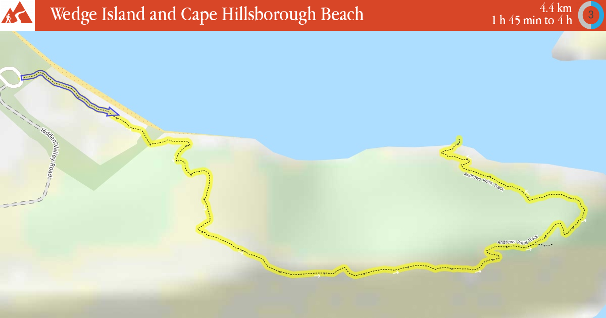 Wedge Island and Cape Hillsborough Beach