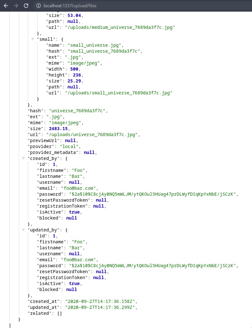 The Media Library's upload route exposes sensitive user data · Issue #8069 · strapi/strapi · GitHub