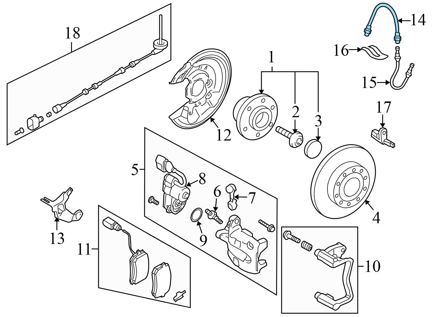 2017-2018 VW TIGUAN LIMITED - REAR Brake HOSE / LINE 5N0611775B | eBay