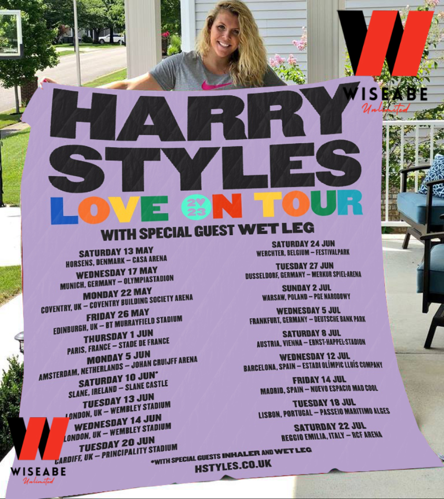 Unique Harry Styles Love On Tour 2023 Schedule Blanket - Wiseabe Apparels