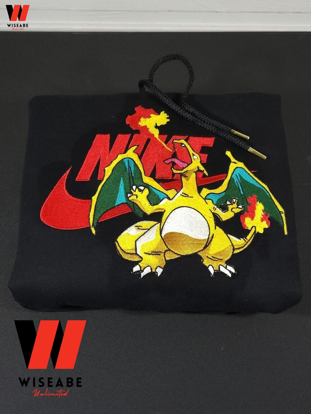 Cheap Charizard Nike Pokemon Embroidered Hoodie - Wiseabe Apparels