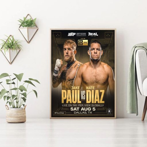 Hot Boxing Jake Paul Vs Nate Diaz Poster - Wiseabe Apparels