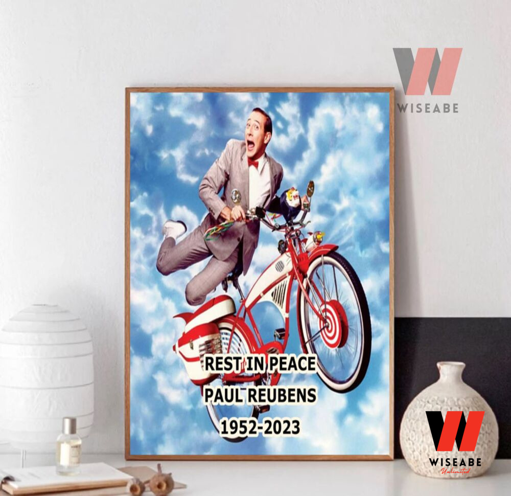 RIP Paul Reubens Pee Wees Herman Poster - Wiseabe Apparels RIP Paul Reubens Pee Wees Herman Poster - Wiseabe Apparels