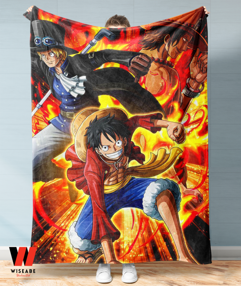 Portgas D Ace Sabo And Luffy One Piece Anime Fleece Blanket, One Piece ...