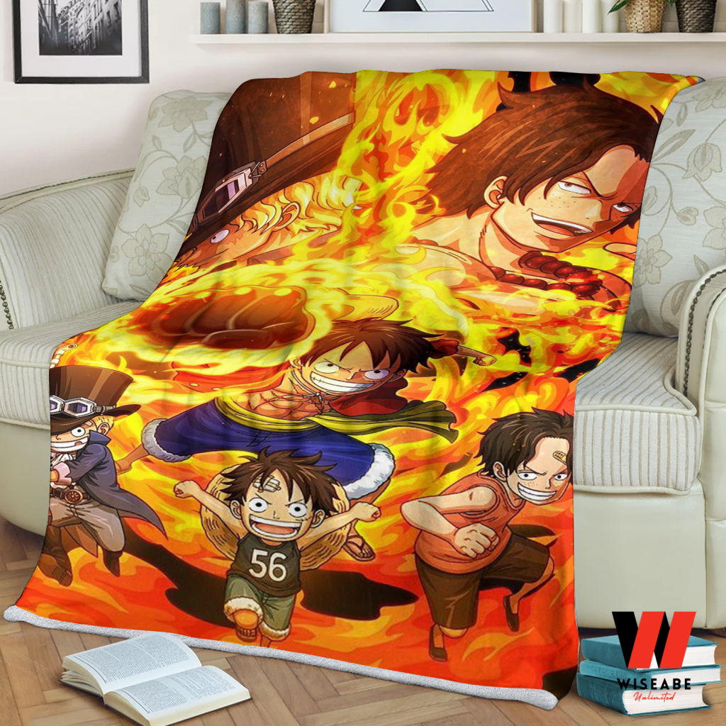 Cute One Piece ACE Sabo And Luffy On Fire Blanket, One Piece ...