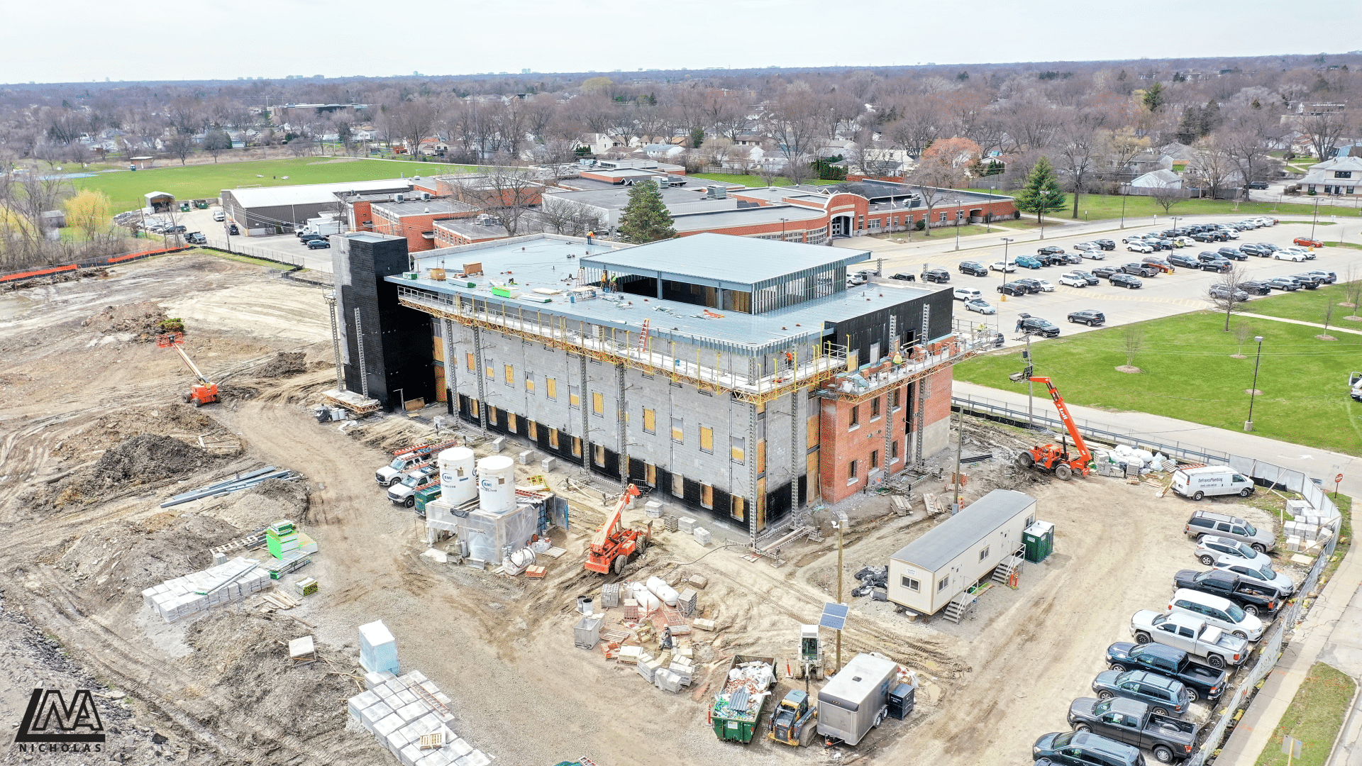Construction Progress at CCSD 21's New Administrative Center - ARCON