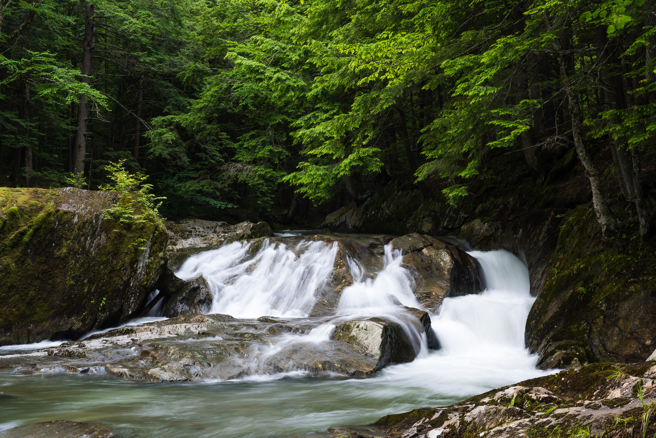 Lincoln Brook Waterfall, Warren, Vermont - Stanton Champion