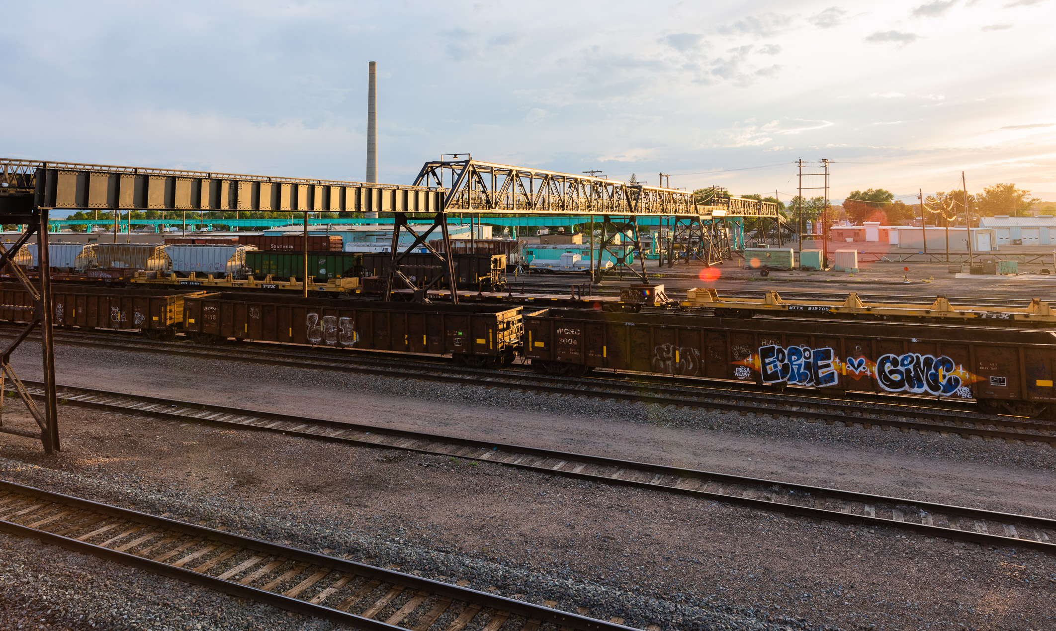 Pedestrian Bridge, Laramie Rail Yard, Laramie, Wyoming - Stanton Champion