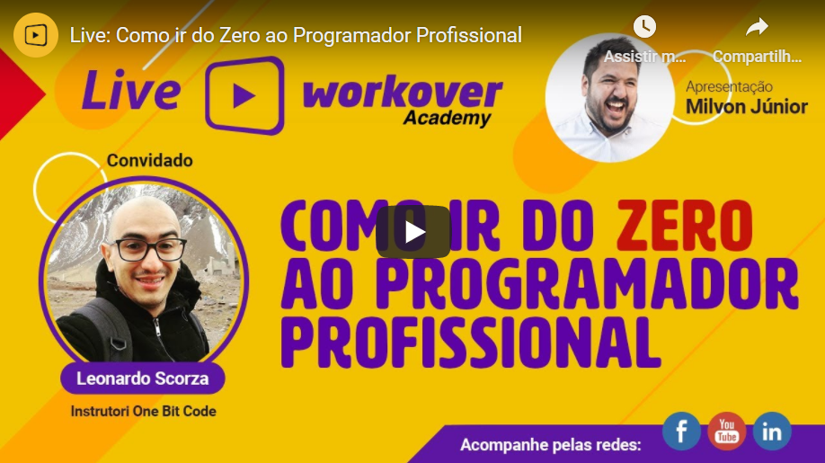 Live: Como ir do Zero ao Programador Profissional