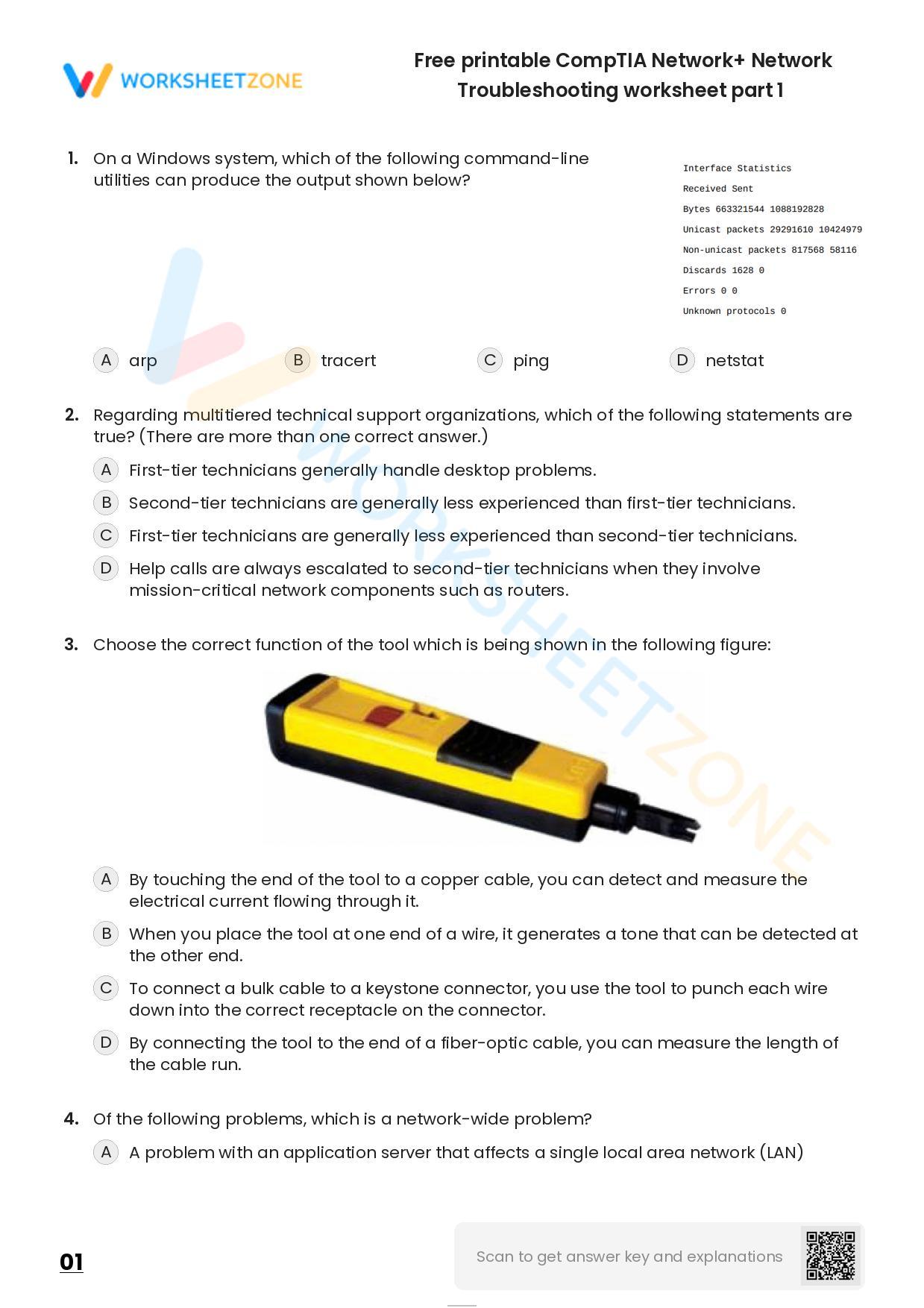 Free Printable CompTIA Network+ Network Troubleshooting Worksheet Part 1 Free Printable CompTIA Network+ Network Troubleshooting Worksheet Part 1