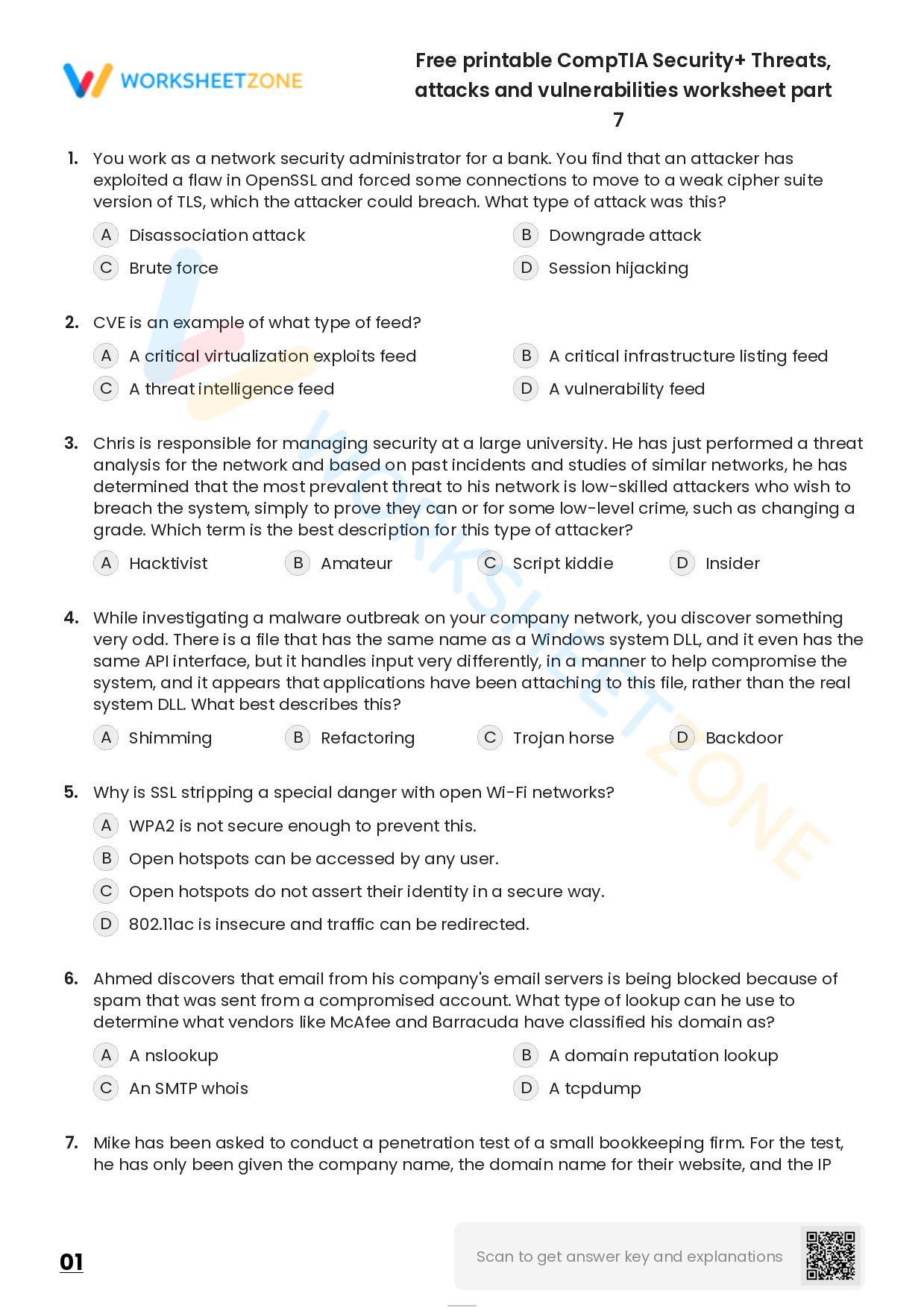 Free Printable CompTIA Security+ Threats, Attacks And Vulnerabilities ... Free Printable CompTIA Security+ Threats, Attacks And Vulnerabilities ...