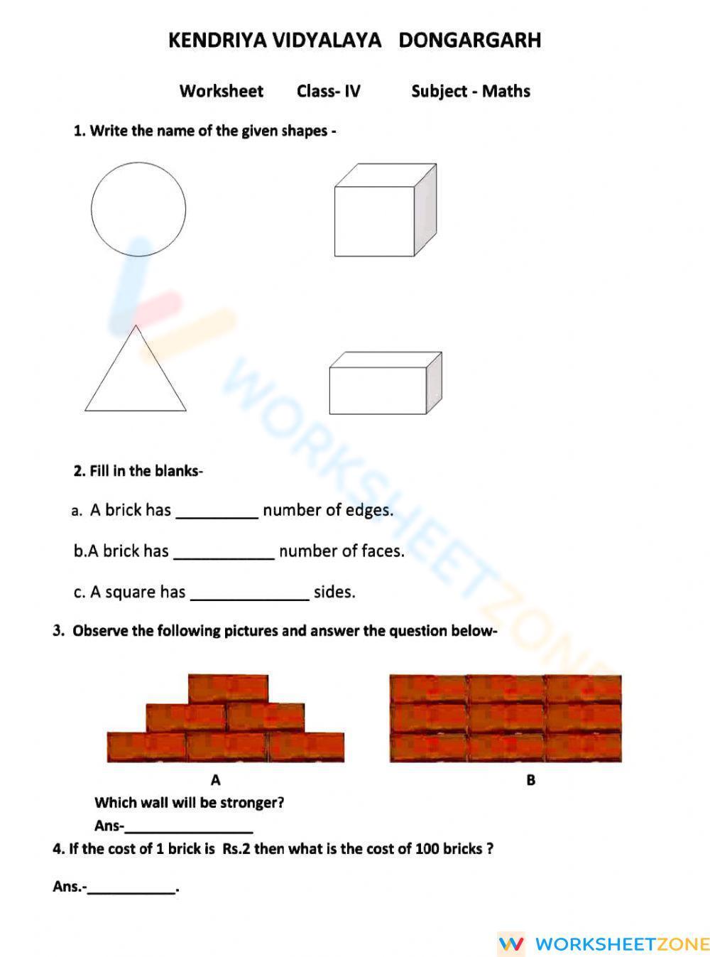 Maths Worksheet