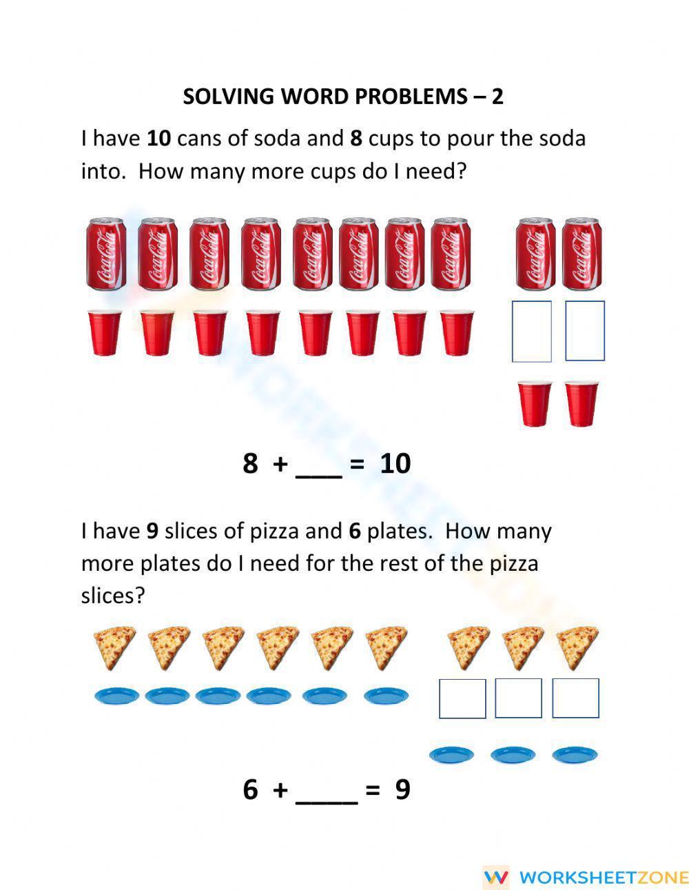 Solving Word Problems - 2 Worksheet