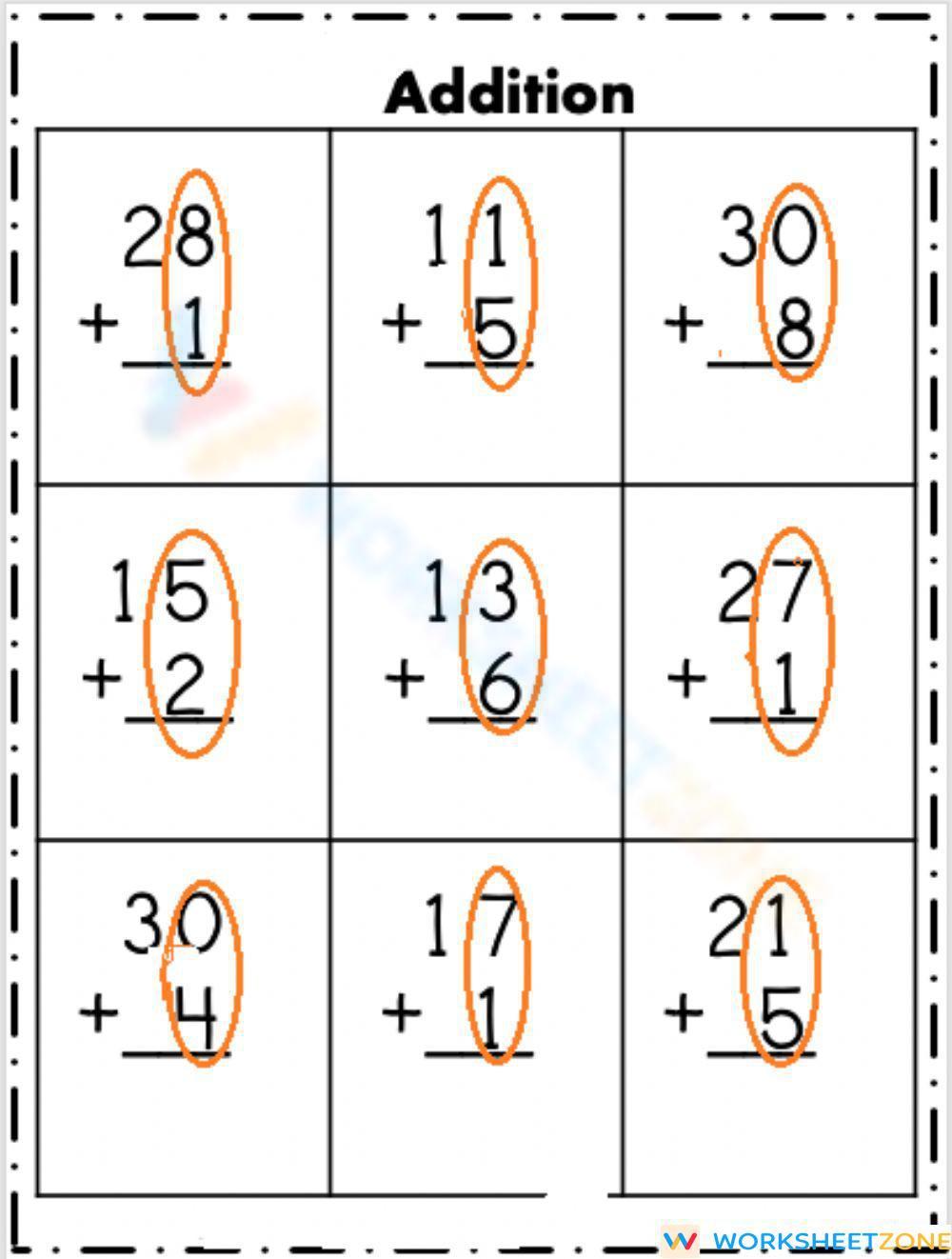 Double And Single Digit Addition Worksheet Double And Single Digit Addition Worksheet