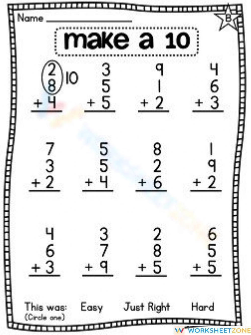 Adding 3 Addends Worksheet