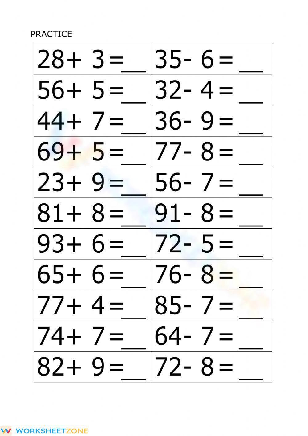 Practive 1 For Darinka Worksheet