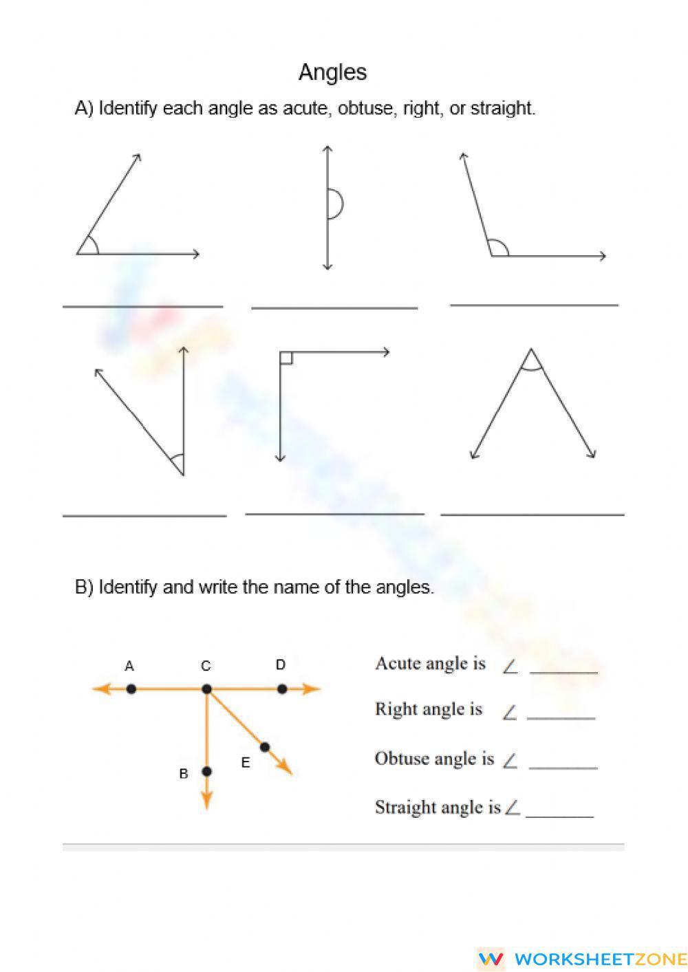 G4 Angles Worksheet
