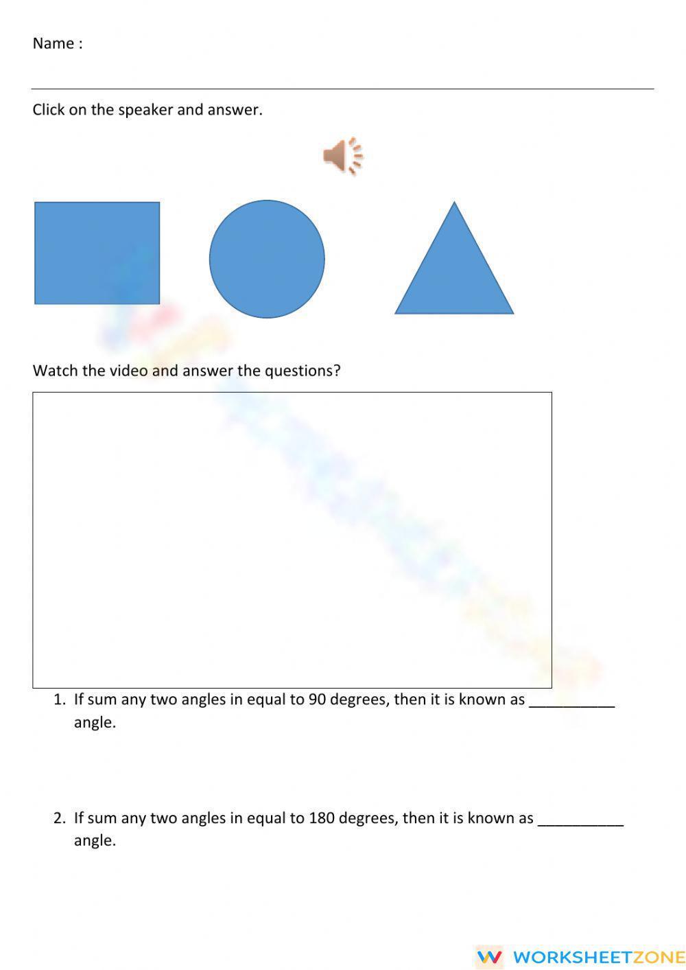 Math Worksheet