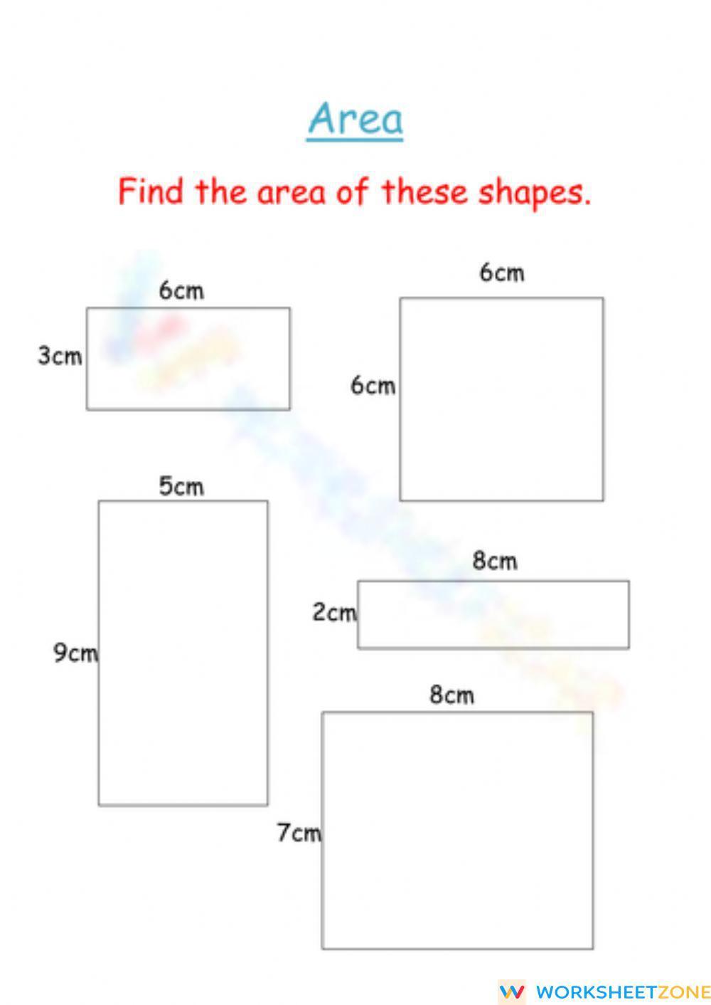 Area Worksheet
