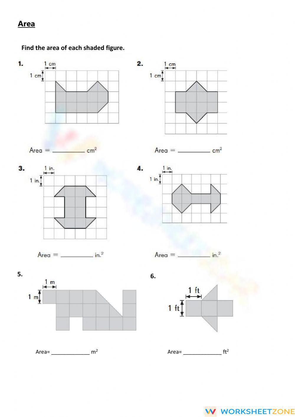 Area Worksheet