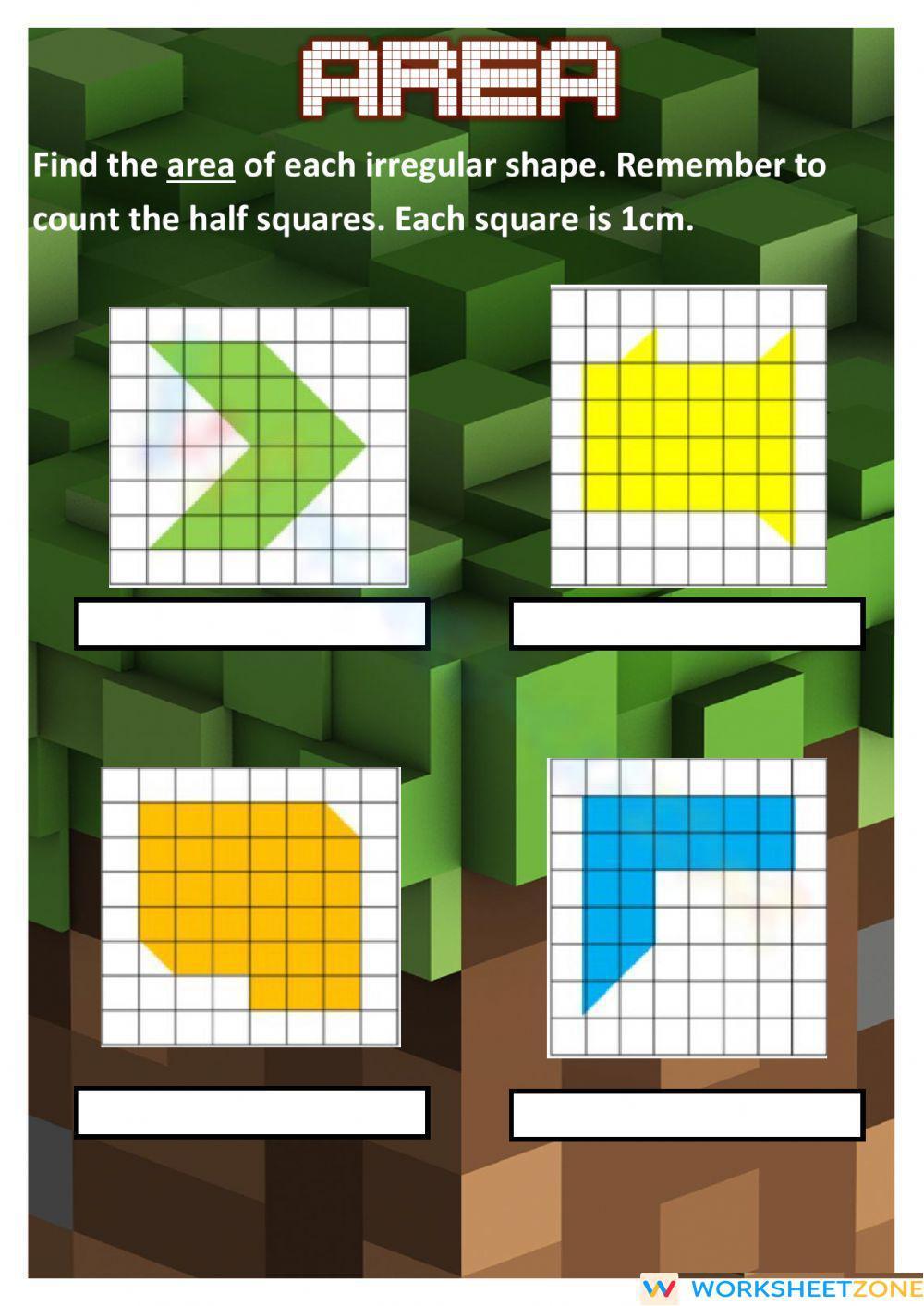 Measuring shapes | Worksheet Zone
