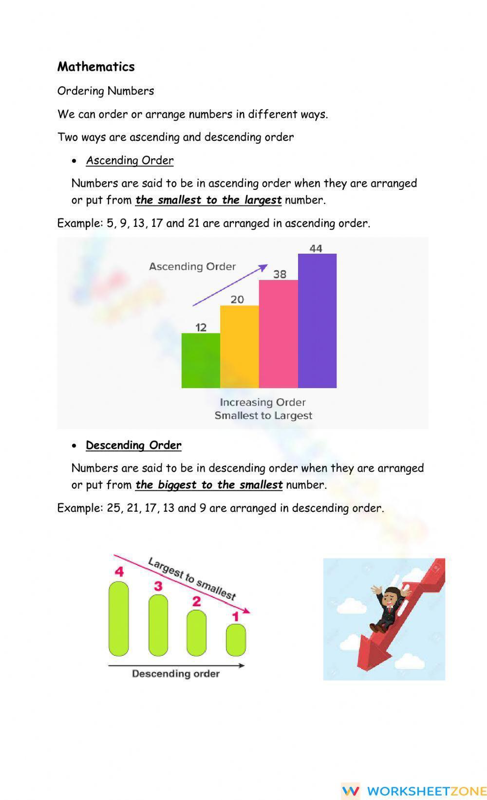 Number Order Worksheet
