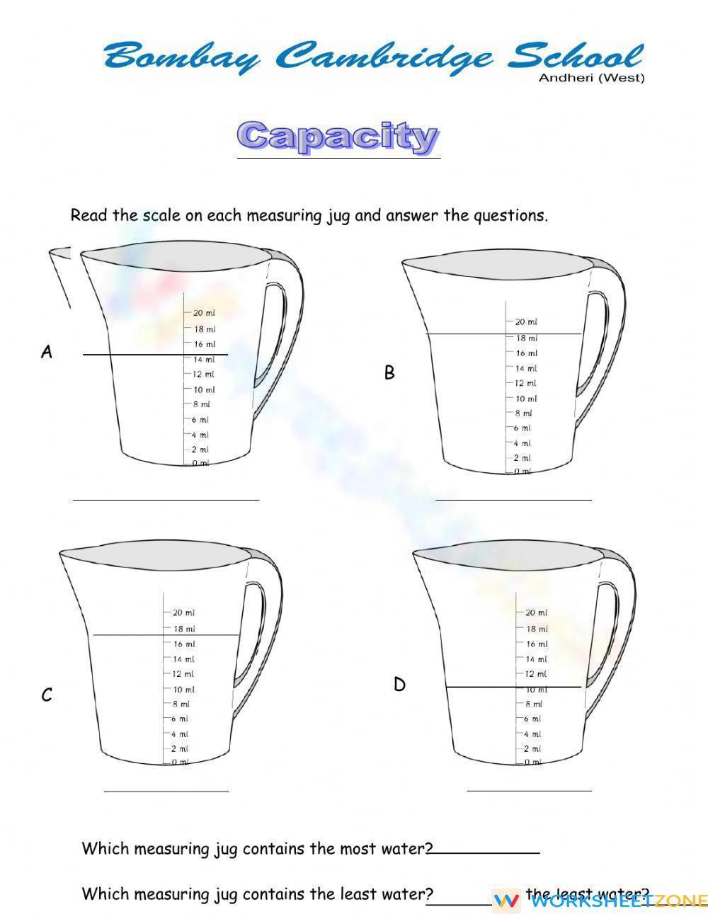 Problems On Measurement Worksheet