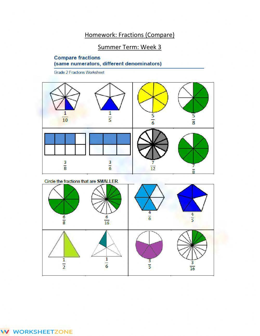 Fractions Worksheet