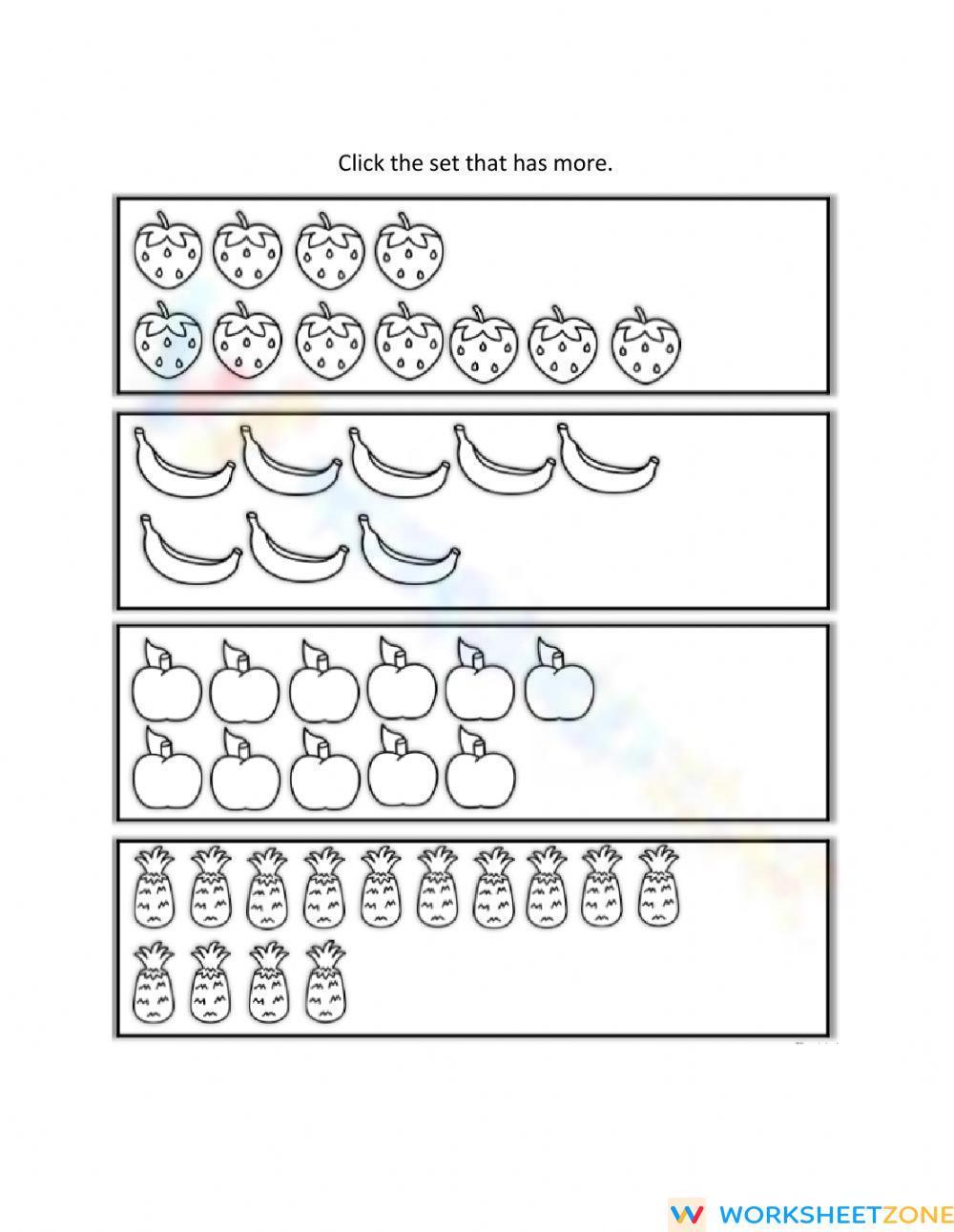 Which Is More Worksheet