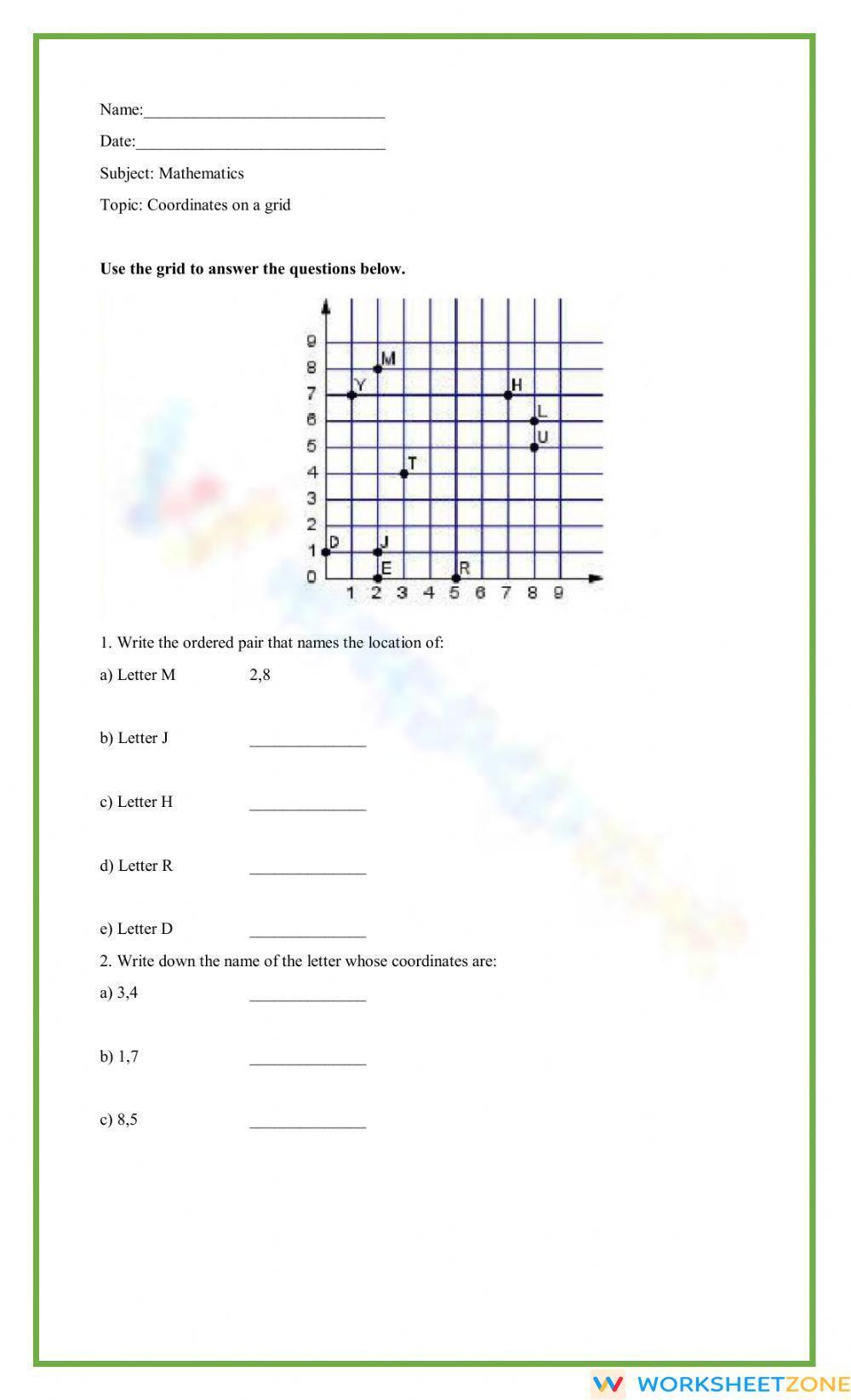 Grid Worksheet