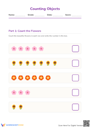 Essential Counting 1-10 Worksheet Packet | Grade 1 Math