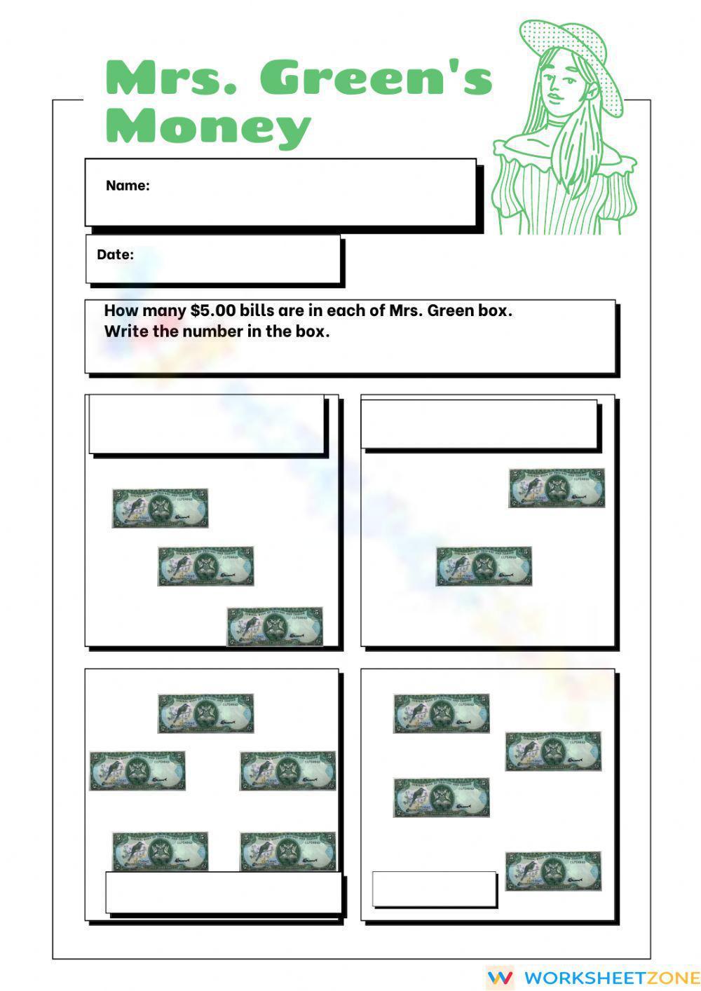 Counting -5 Notes Worksheet 2