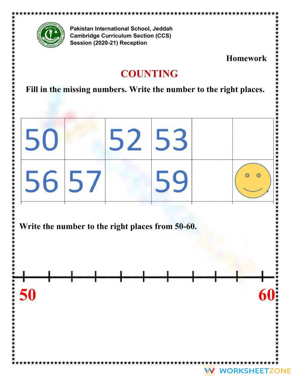 Counting Worksheet