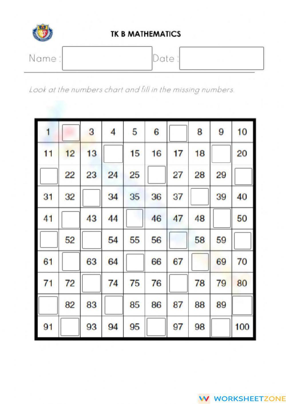 TKB Mathematics Worksheet